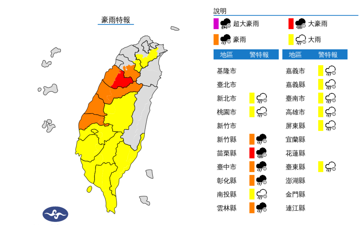 快訊》鋒面南移中南部暴雨！氣象局：14縣市豪大雨特報 | 生活 | Newtalk新聞