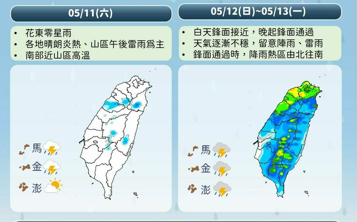 母親節變天！全台今晚起炸雨 明晚北部低溫下探1字頭 | 生活 | Newtalk新聞