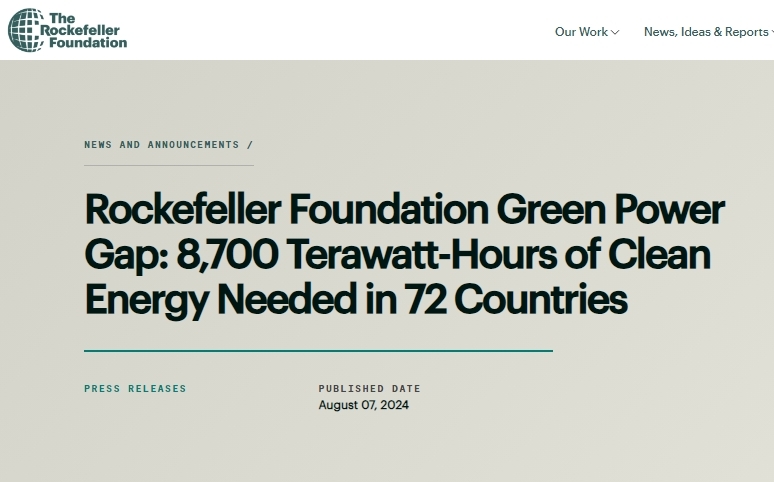 洛氏基金會：72個國家綠色電量差距 2050年部署電力是美國2倍 | 國際 | Newtalk新聞