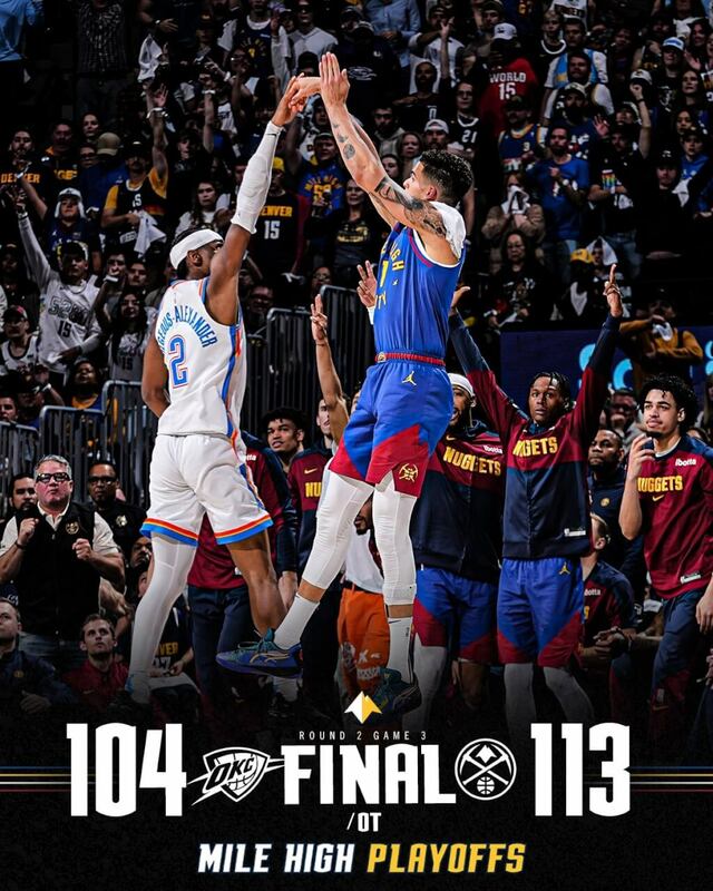 NBA戈登三分彈續命 金塊延長賽勝雷霆2比1領先 | 體育 | Newtalk新聞