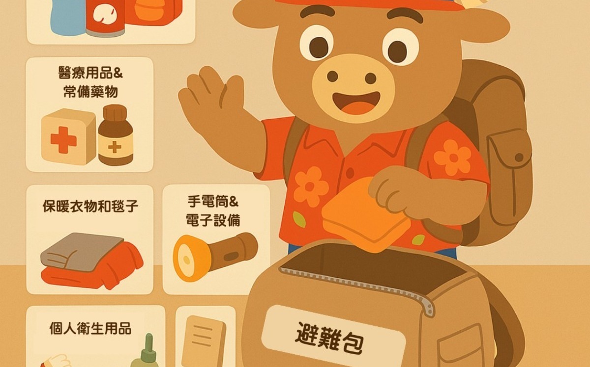 阿米牛開箱「避難包」！AIT籲民眾備妥7樣防災關鍵物品 | 生活 | Newtalk新聞